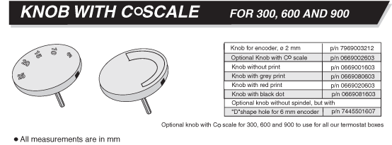 Knob with C scale - for 300, 600 and 900 - Read more here